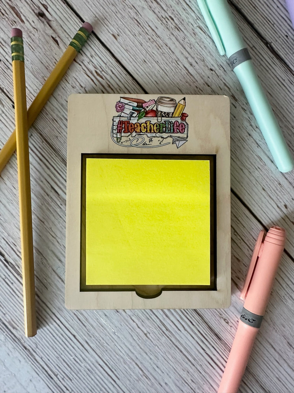 Teacher Appreciation Personalized Sticky Note Pad – Mountain Edge Designs