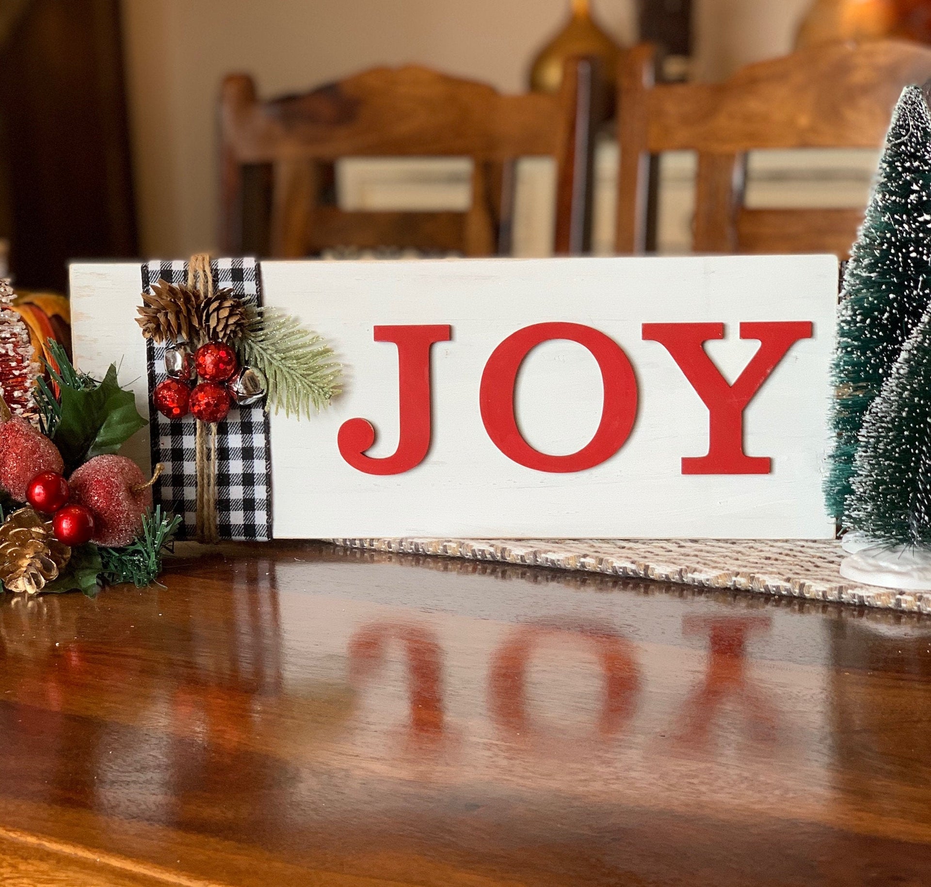 Black/White Buffalo Check Joy Sign – Mountain Edge Designs